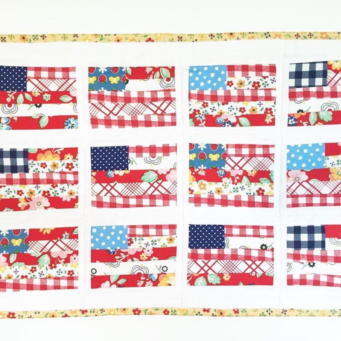 Little Flag Mini Quilt PDF Pattern/wall Hanging/placemat - Etsy