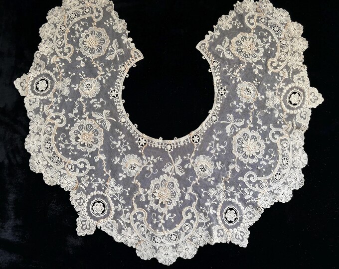 Antique Vintage LACE COLLAR - Floral Design - Etsy