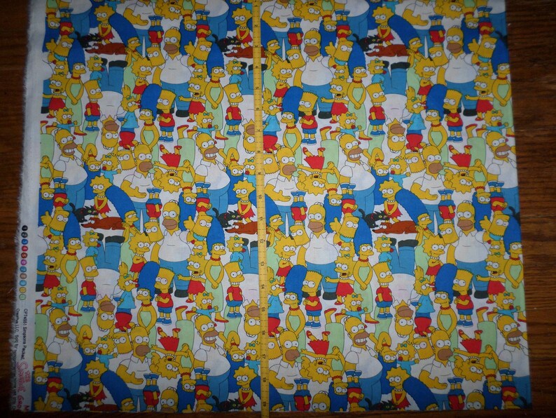 The SIMPSON'S Family Cartoon Characters Cotton Fabric - Etsy