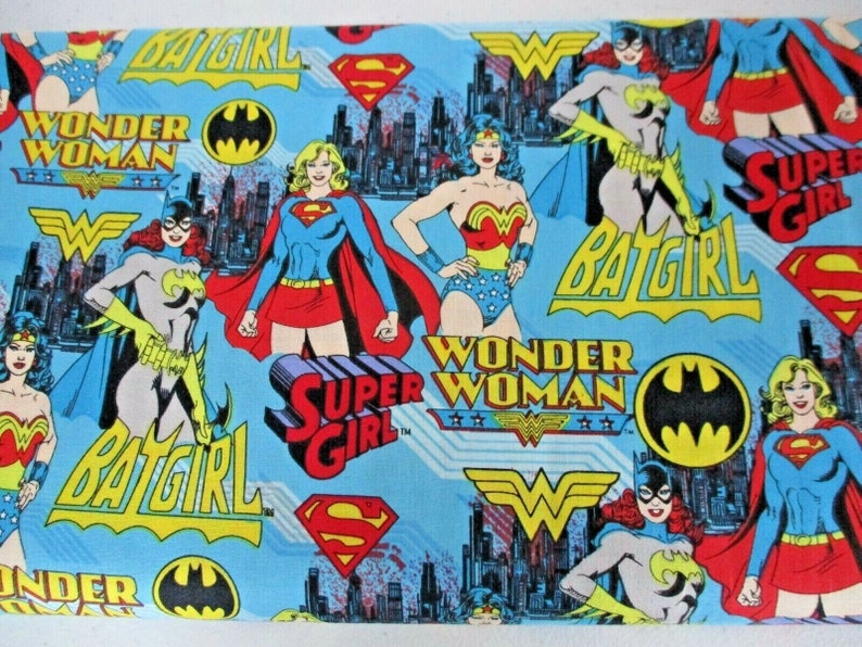 DC Comics Wonder Woman, Batgirl, Super Girl Cotton Fabric - the Power ...
