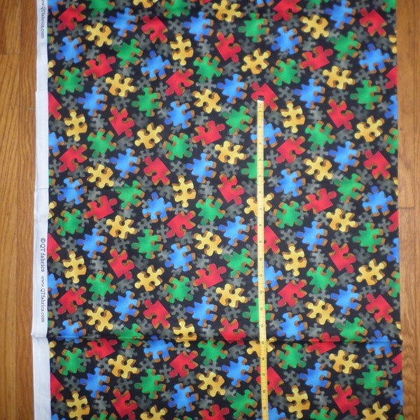 Puzzle Pieces Fabric - Etsy