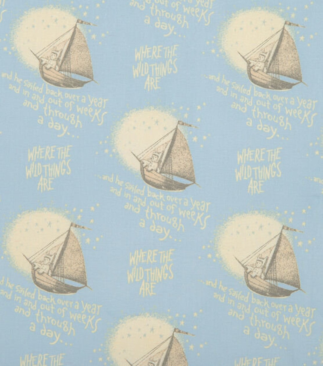 New Where the Wild Things Are Max Cotton Fabric - Selling by the Yard ...