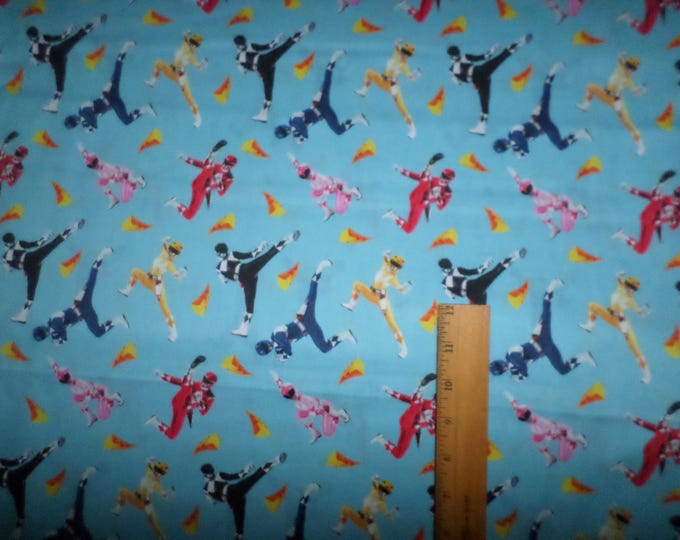 New the POWER RANGERS Cotton Fabric - Selling by the Yard - Dated 2021 ...