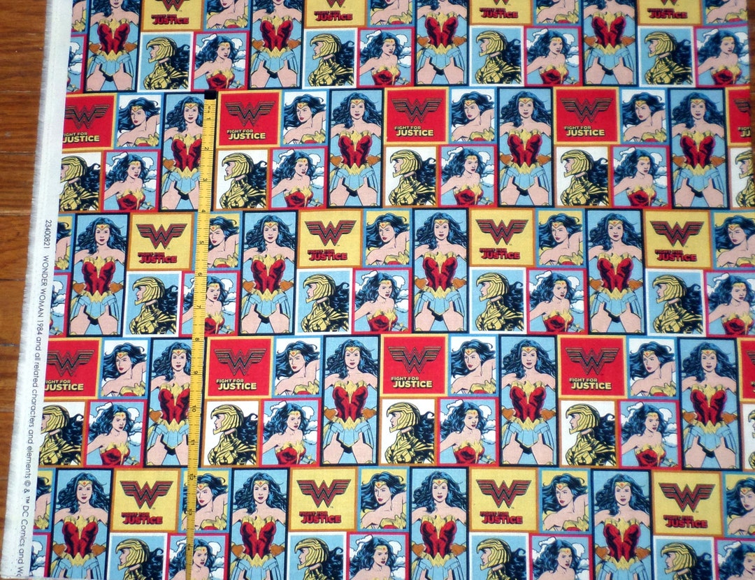 New DC Comics WONDER WOMAN Cotton Fabric - Selling by the Yard - Etsy