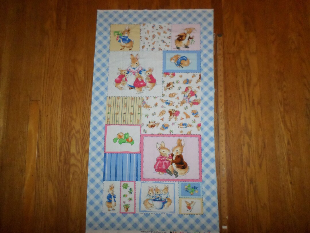 Rare the Tale of Peter Rabbit Pre-washed Cotton Fabric Panel - SINGLE ...