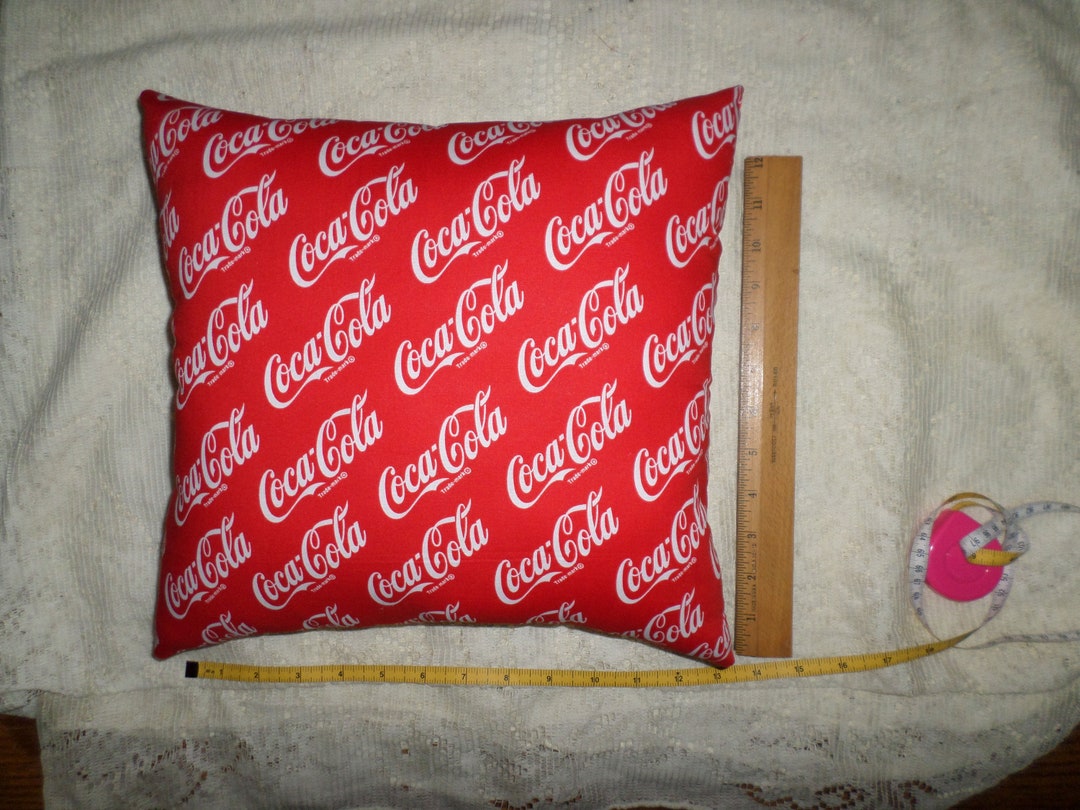 Small Decorative Cotton Fabric Pillow Handmade From Coke Coca-cola ...