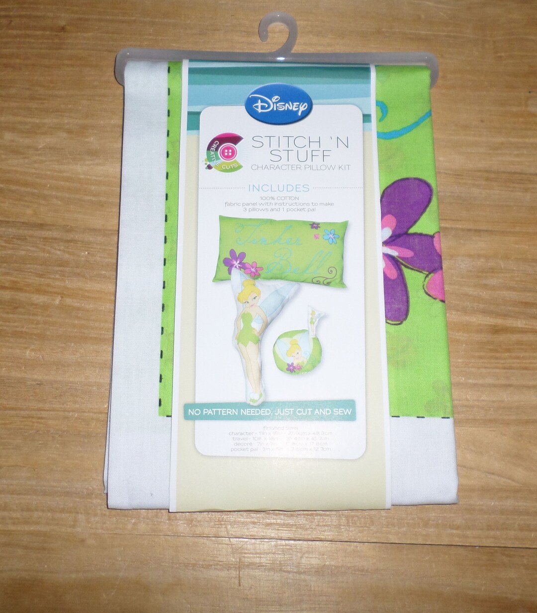 New Disney Stitch N Stuff Tinkerbell Pillow Panel Kit - 3 Pillows +1 ...