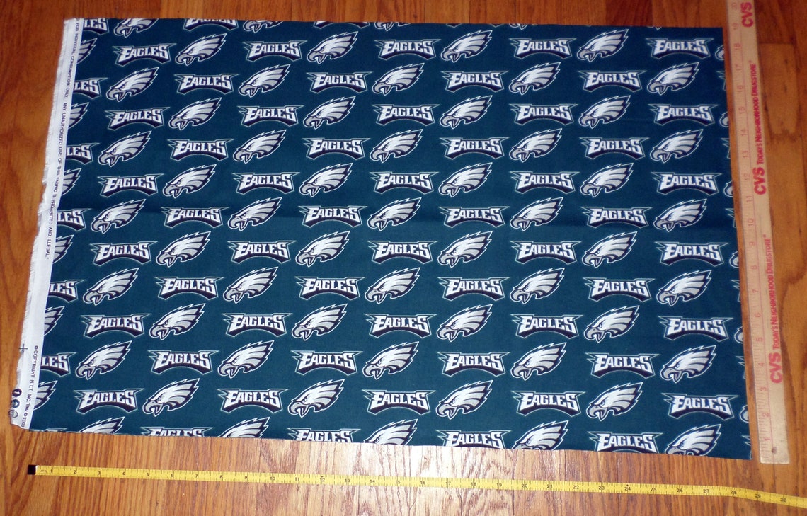 PHILADELPHIA EAGLES FOOTBALL Team Cotton Fabric 18 X | Etsy