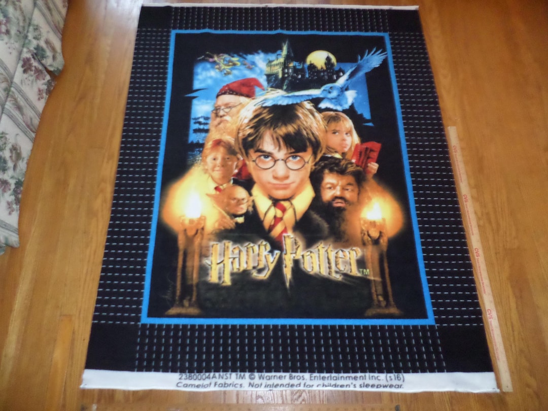 Rare Harry Potter Fleece Fabric Panel - 48" X 58" - You Finish Edges ...