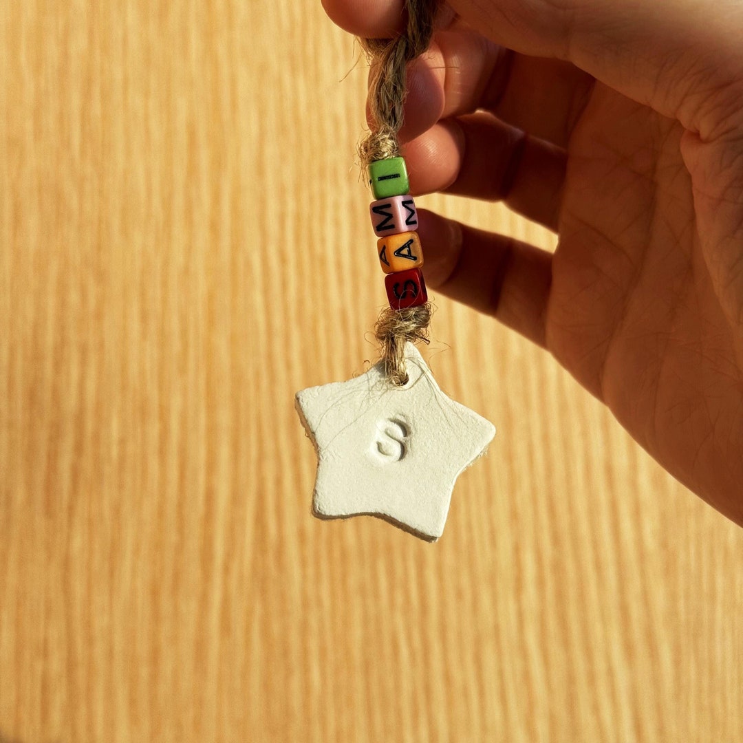 Handmade Clay Name Tags, Custom Name Tags, Stocking Name Tags, Table ...