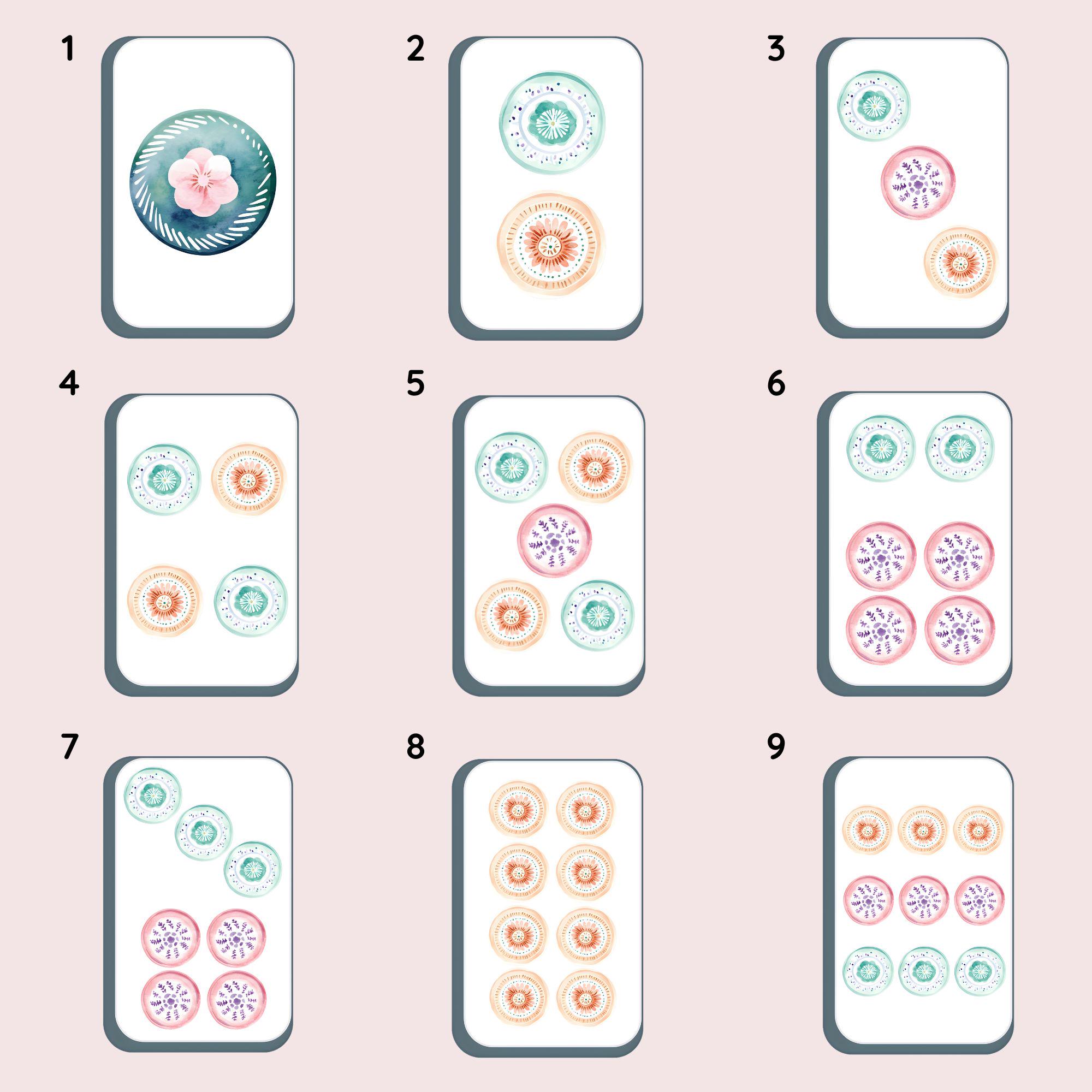 Watercolor Mahjong Clipart Bundle: Bamboo Suit Tiles and Dots Suit ...