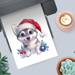 Adorable Winter Puppy Clipart: Cute Watercolor Christmas Dog Pngs With ...