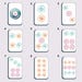 Floral Mahjong Clipart PNG Set, Mahjong Dots Art Tile Set 1-9, Mahjong ...