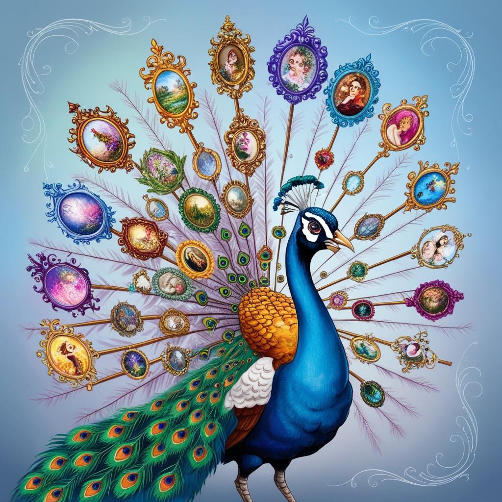 40 Vibrant Peacocks, Embroidery, DIY Project, PNG File, Digital, Custom ...