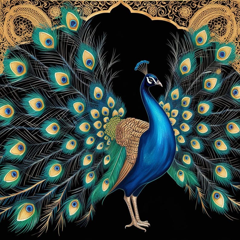 40 Vibrant Peacocks, Embroidery, DIY Project, PNG File, Digital, Custom ...