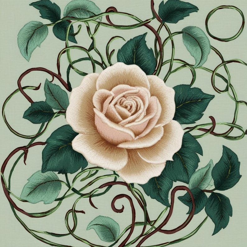 24 Rose Embroidery Patterns, Custom Design, DIY Project, PNG Files ...