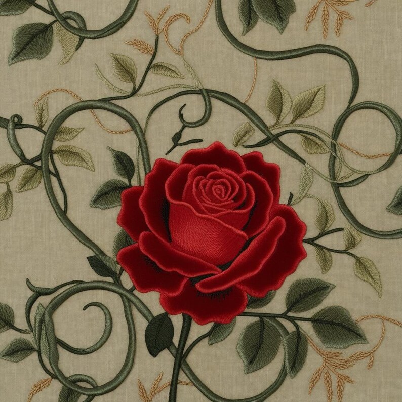 24 Rose Embroidery Patterns, Custom Design, DIY Project, PNG Files ...