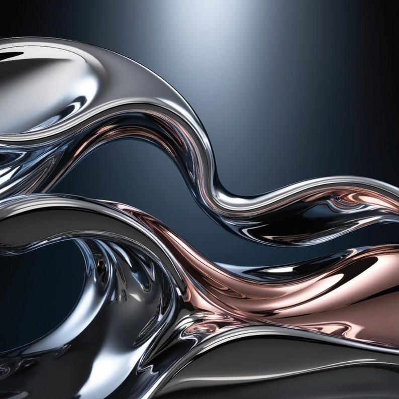 24 Liquid Metal Digital Images, Custom Design, DIY Project, PNG Files ...