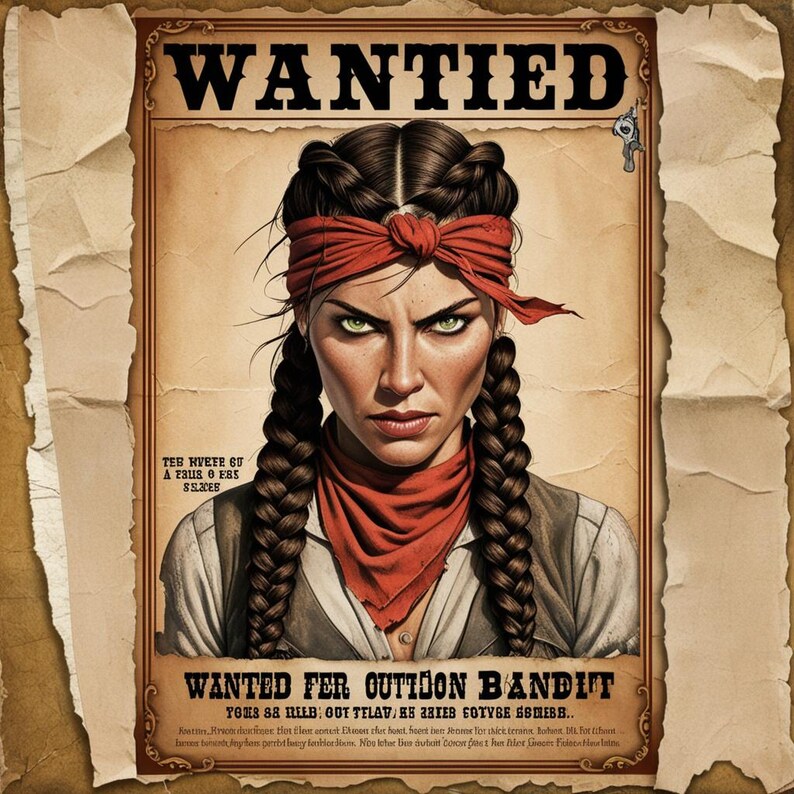 40 Western Wanted Posters, Custom Design, DIY Projects, Digital ...