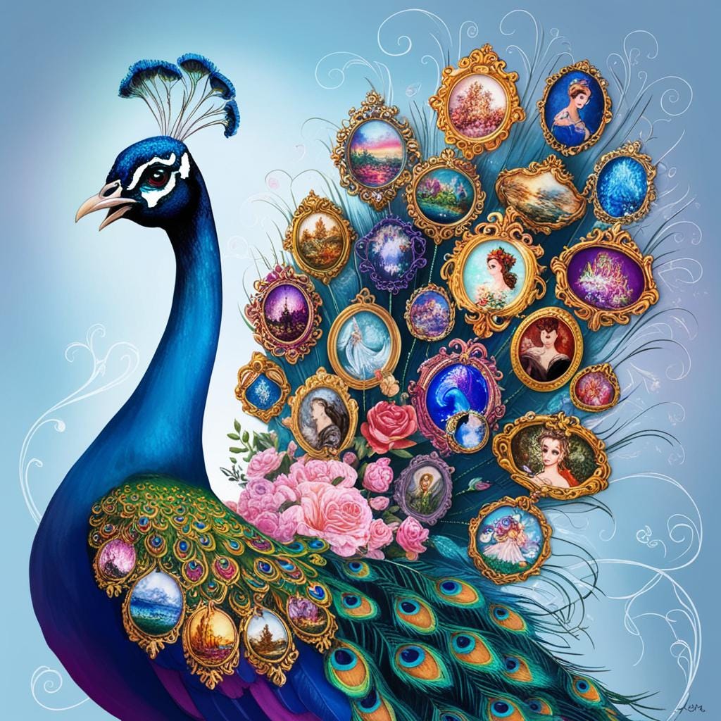 40 Vibrant Peacocks, Embroidery, DIY Project, PNG File, Digital, Custom ...