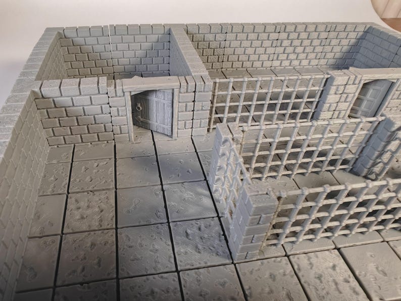 3D Printed Locking Dungeon Tiles, Miniatures Game Terrain for 28-32mm ...