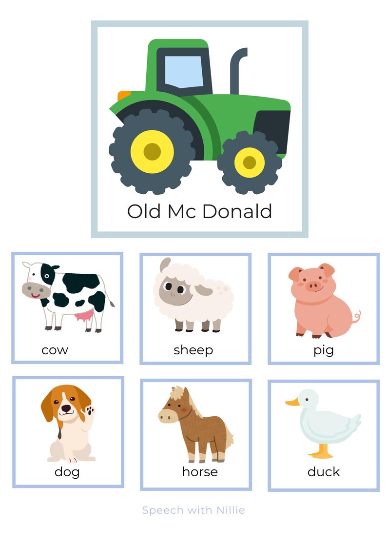 Nursery Rhyme Song Visuals for Kids | Interactive Communication Boards ...