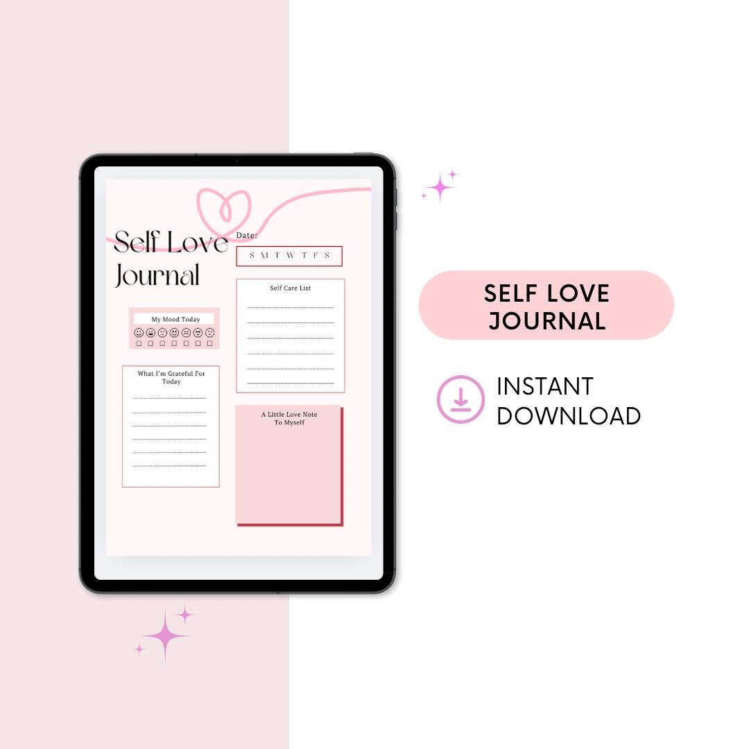 Pink Self Love Journal Pages - Etsy