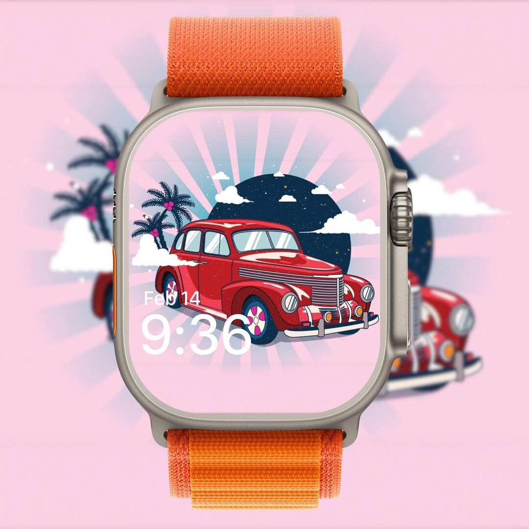 Car Apple Watch Face - Retro Car Design - Vintage Car - Retro Apple ...