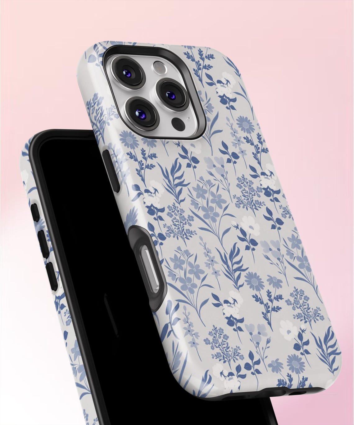 Blue Floral Botanical Painting Tough Phone Case: iPhone & Samsung ...