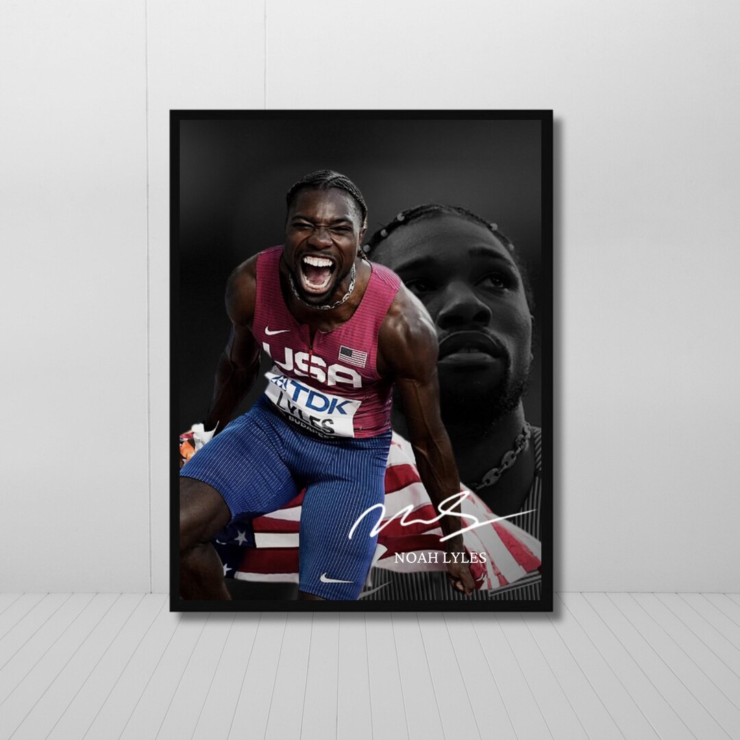 Noah Lyles Poster, Fastest Man Alive, Olympics, Track Athlete, Sprinter ...