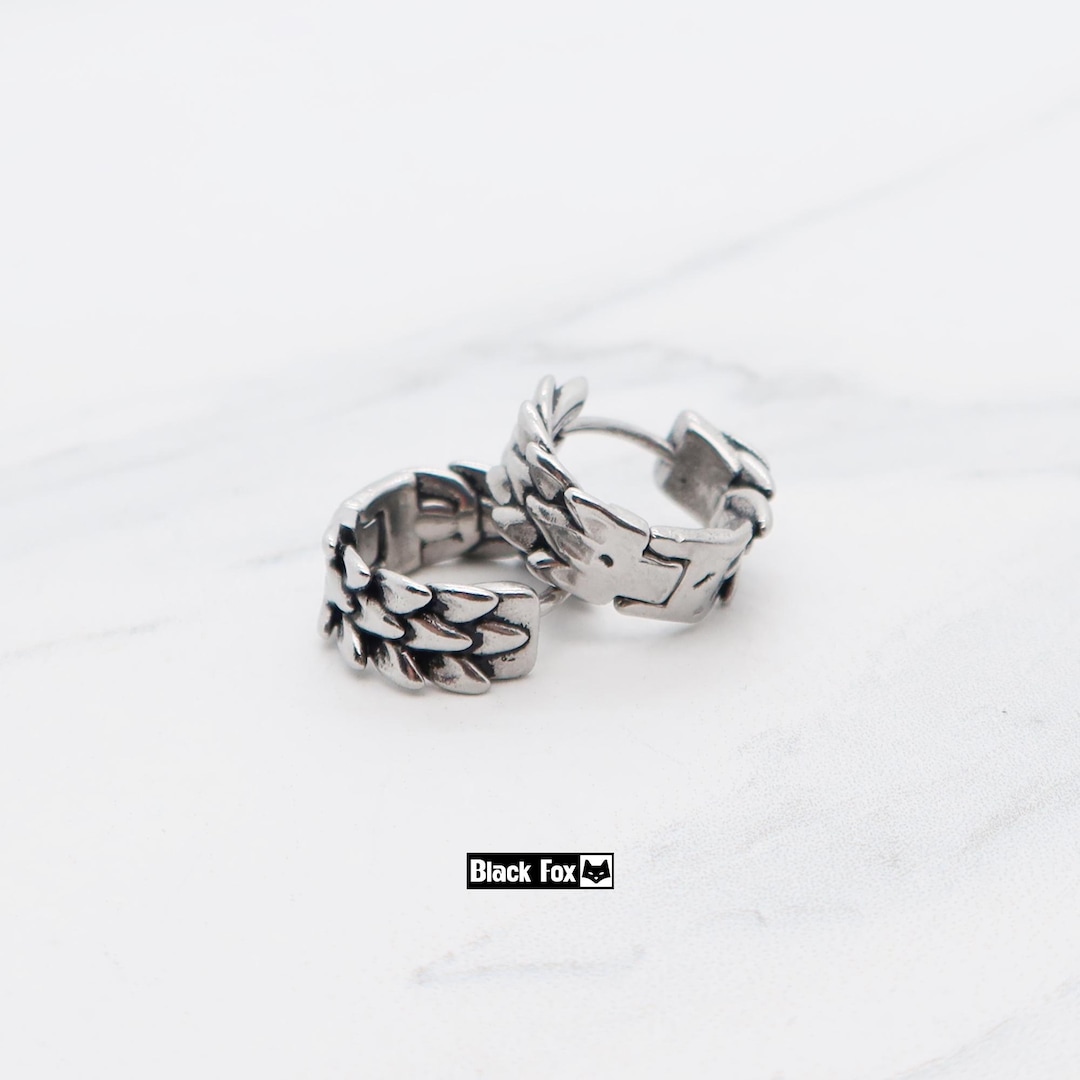 Titanium Made Hinged Dragon Hoops, Small Size Unique Design ...