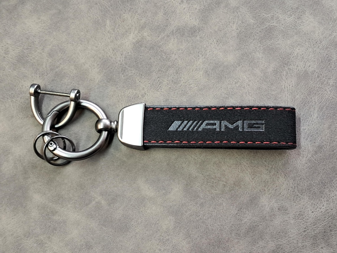 Amg Keychain Leather Alcantara Keyring Logo Gift for Men Women Birthday ...