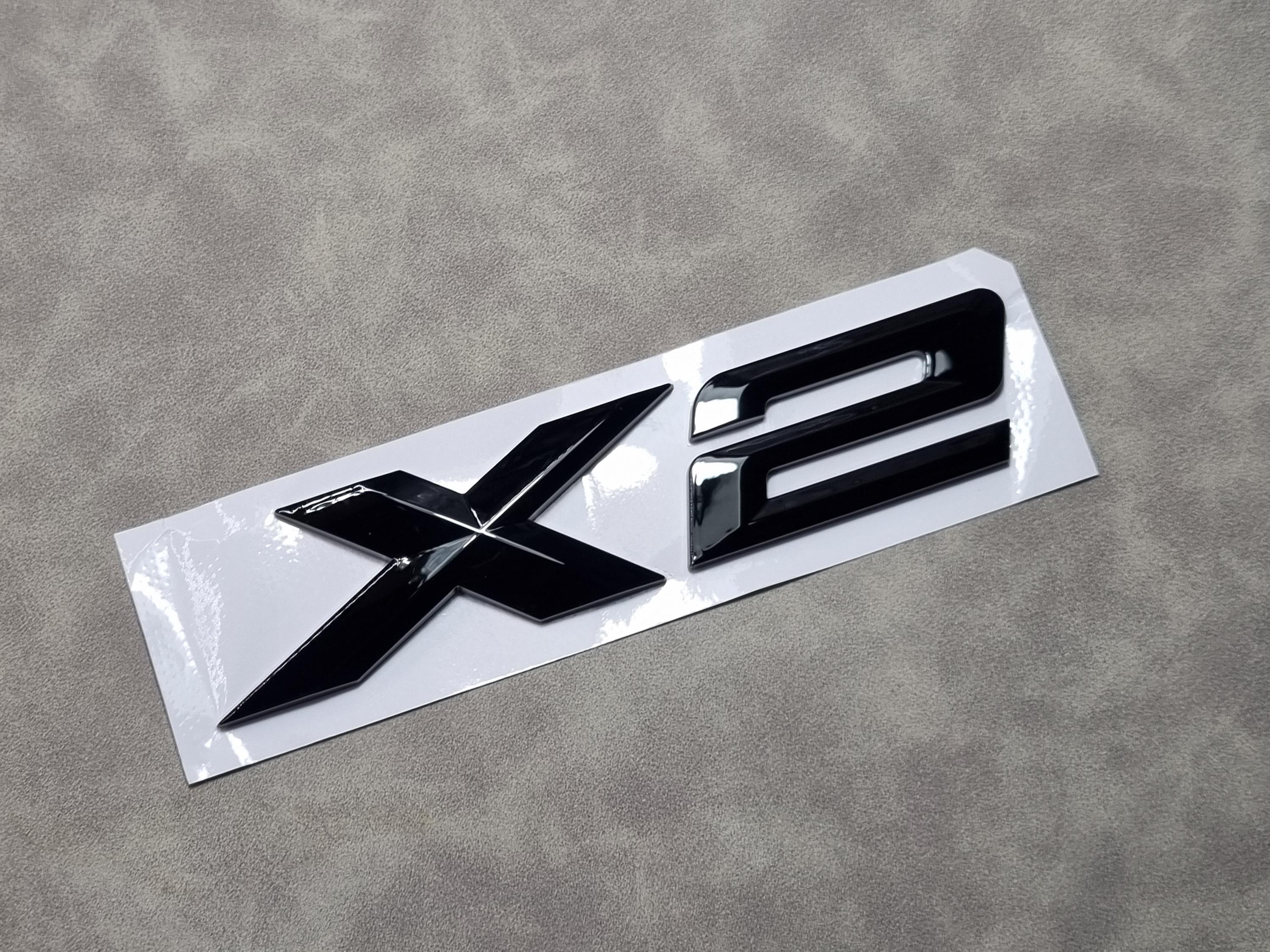 X2 Emblem Logo Black Rear Trunk Badge Sticker Car Accessories - Etsy
