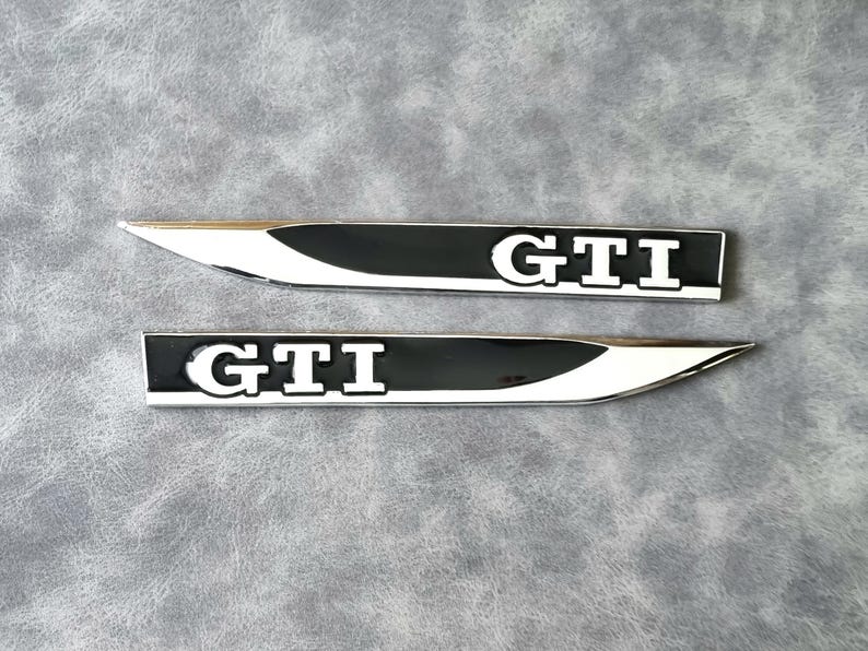 Gti Logo Emblem Black Side Wing Fender Badge Sticker Mk7 Mk8 Mk6 Car ...