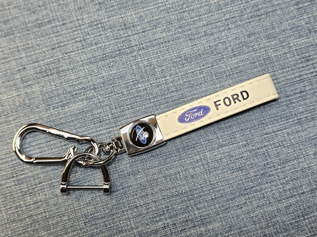 Ford Keychain Leather Lanyard Keyring Logo Car Accessories Gift for Men ...