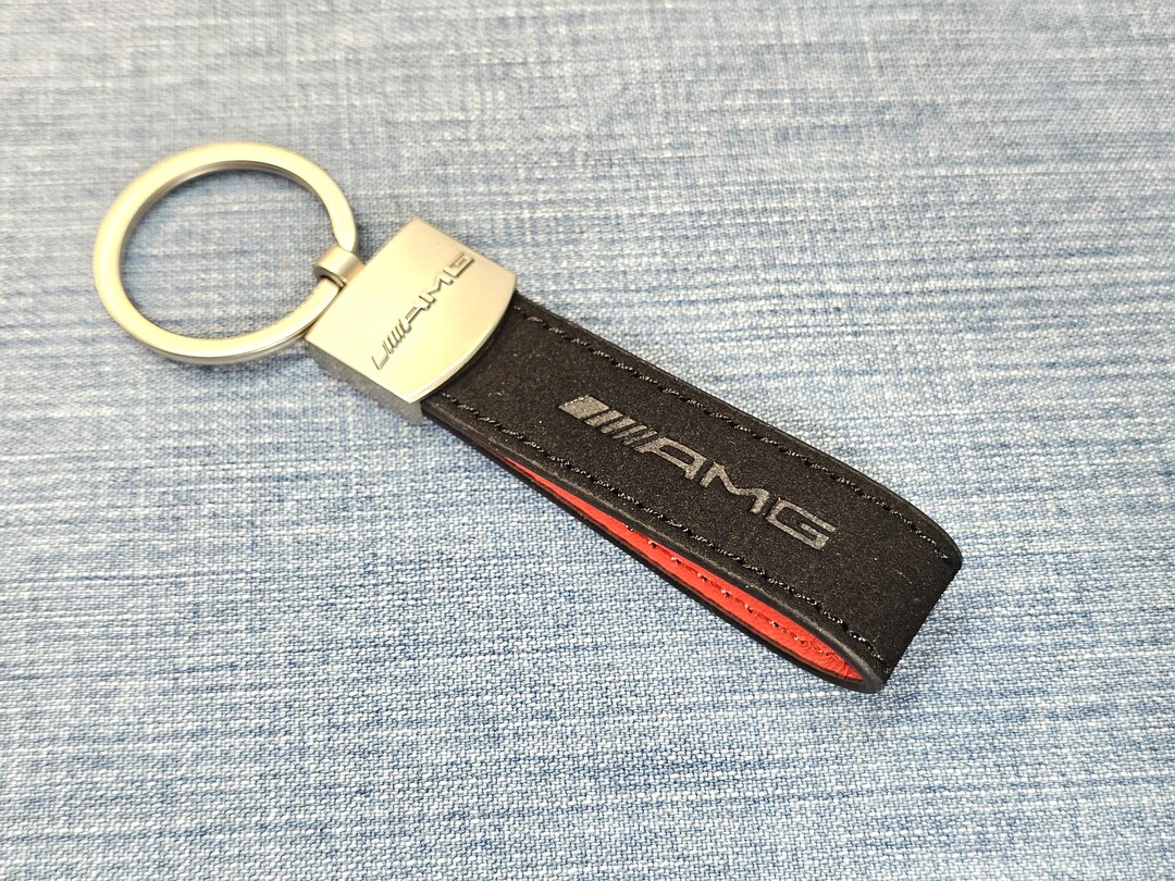 Amg Keychain Leather Alcantara Keyring Logo Mercedes Gift for Men Women ...