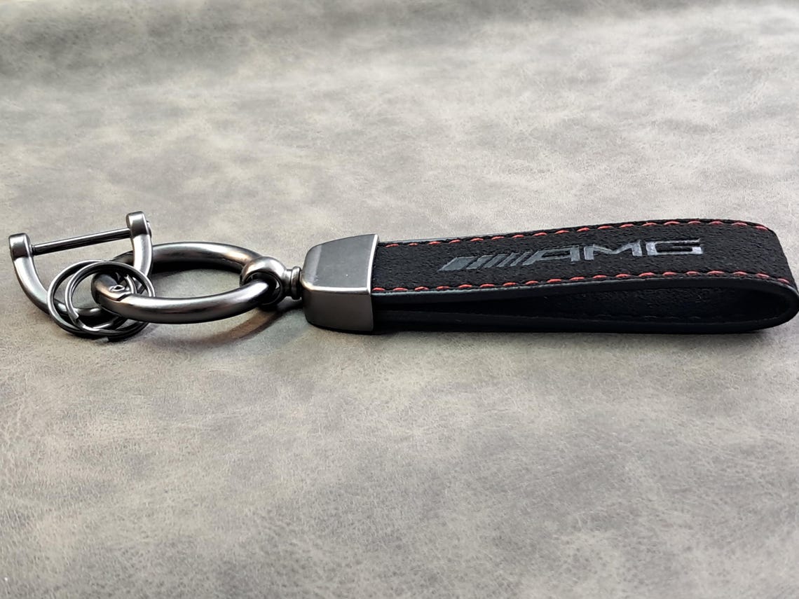 Amg Keychain Leather Alcantara Keyring Logo Gift for Men Women Birthday ...