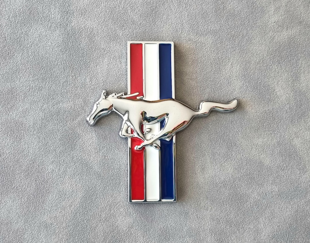 Mustang Emblem Logo Silver Horse Badge Sticker Shelby Gt500 Car ...