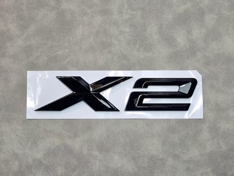 X2 Emblem Logo Black Rear Trunk Badge Sticker Car Accessories - Etsy