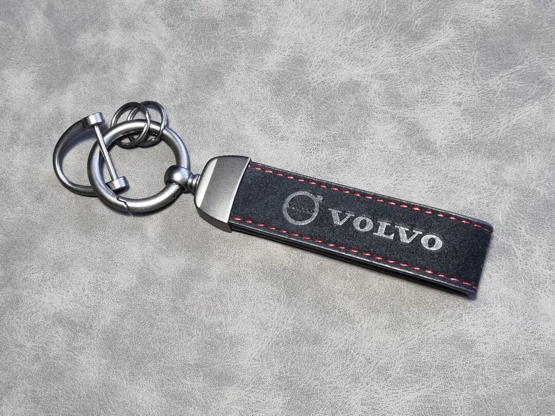Volvo Keychain Leather Alcantara Keyring Logo Car Accessories Gift for ...