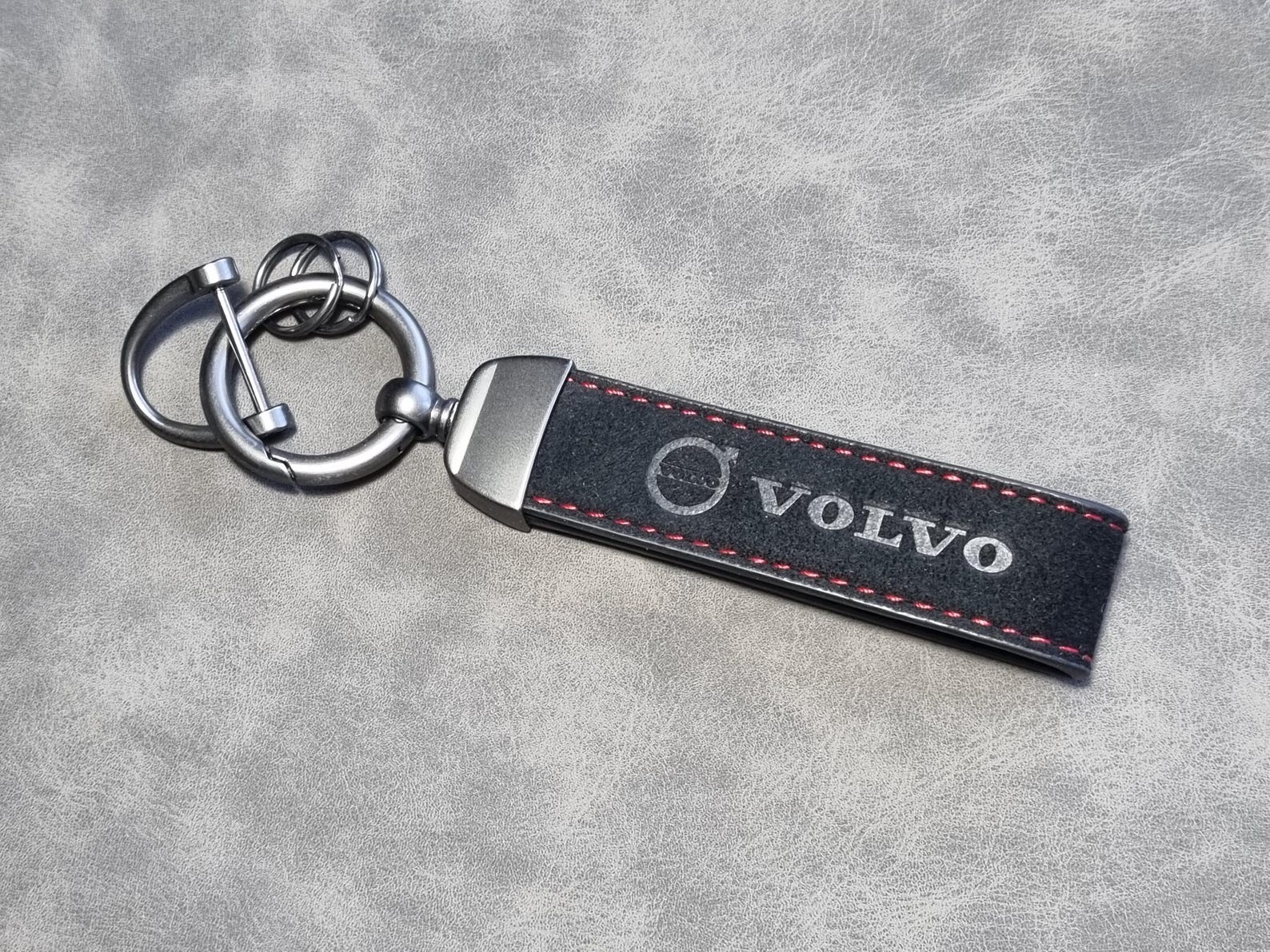 Volvo Keychain Leather Alcantara Keyring Logo Car Accessories Gift for ...