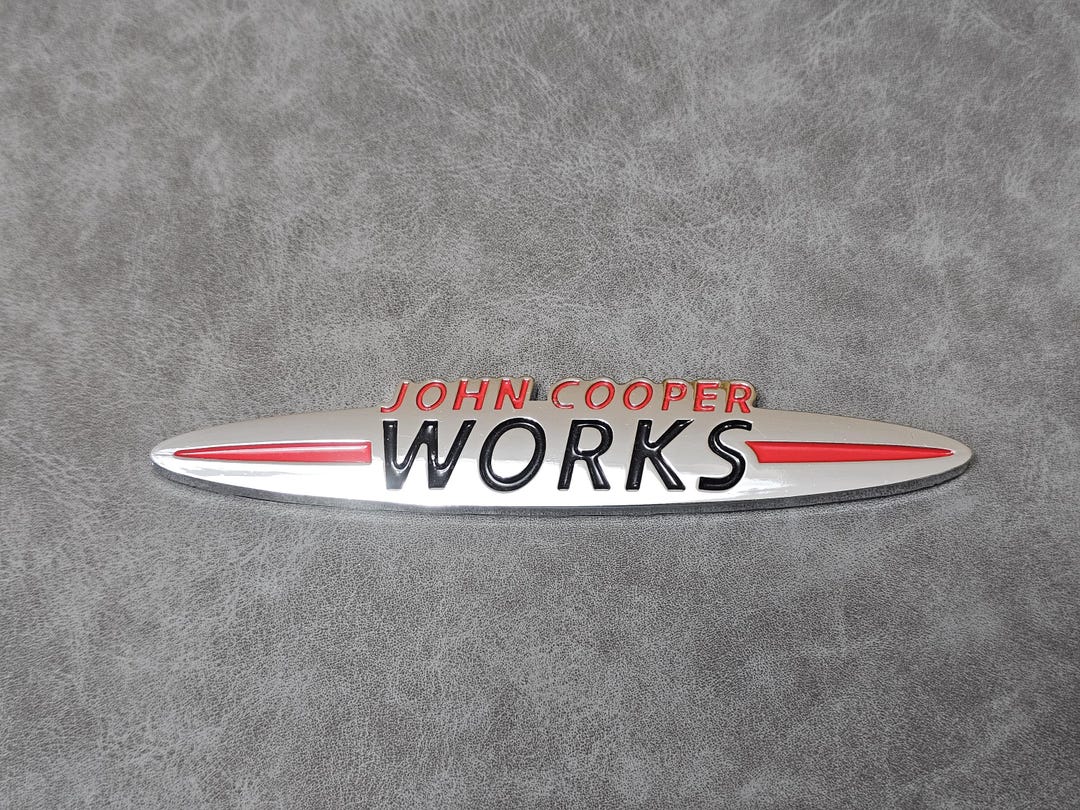 John Cooper Works Logo Emblem Rear Trunk Badge Sticker Jcw Mini One Car ...