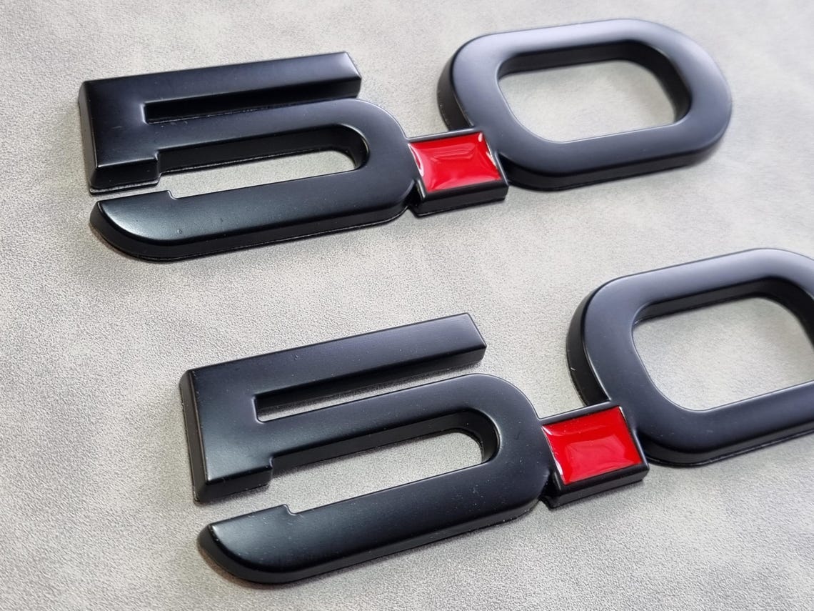 Mustang 5.0 Side Emblem Logo 2pcs Wing Badge Sticker Gt500 Shelby Car ...