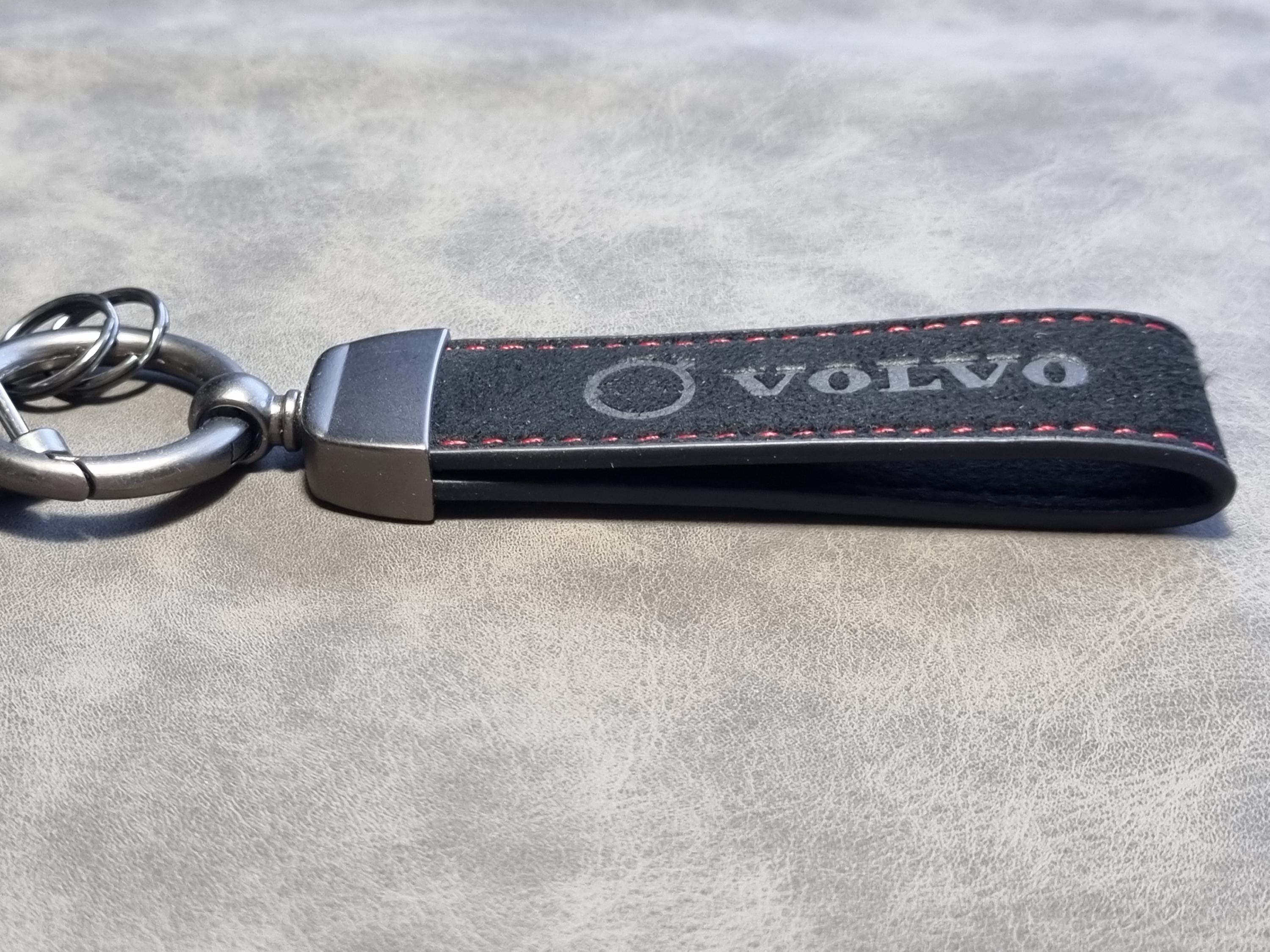 Volvo Keychain Leather Alcantara Keyring Logo Car Accessories Gift for ...