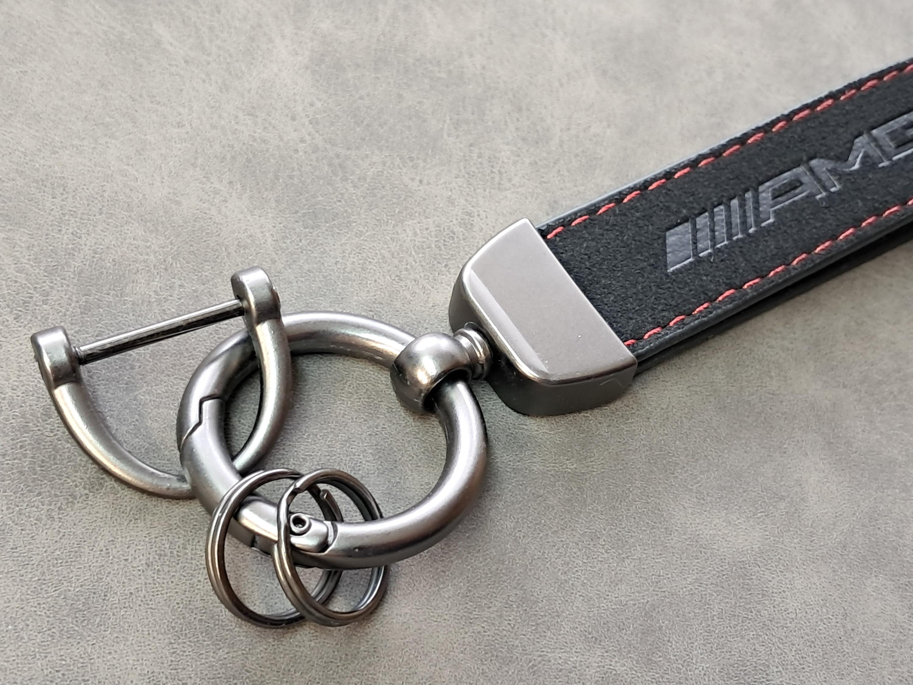 Amg Keychain Leather Alcantara Keyring Logo Mercedes Gift for Men Women ...