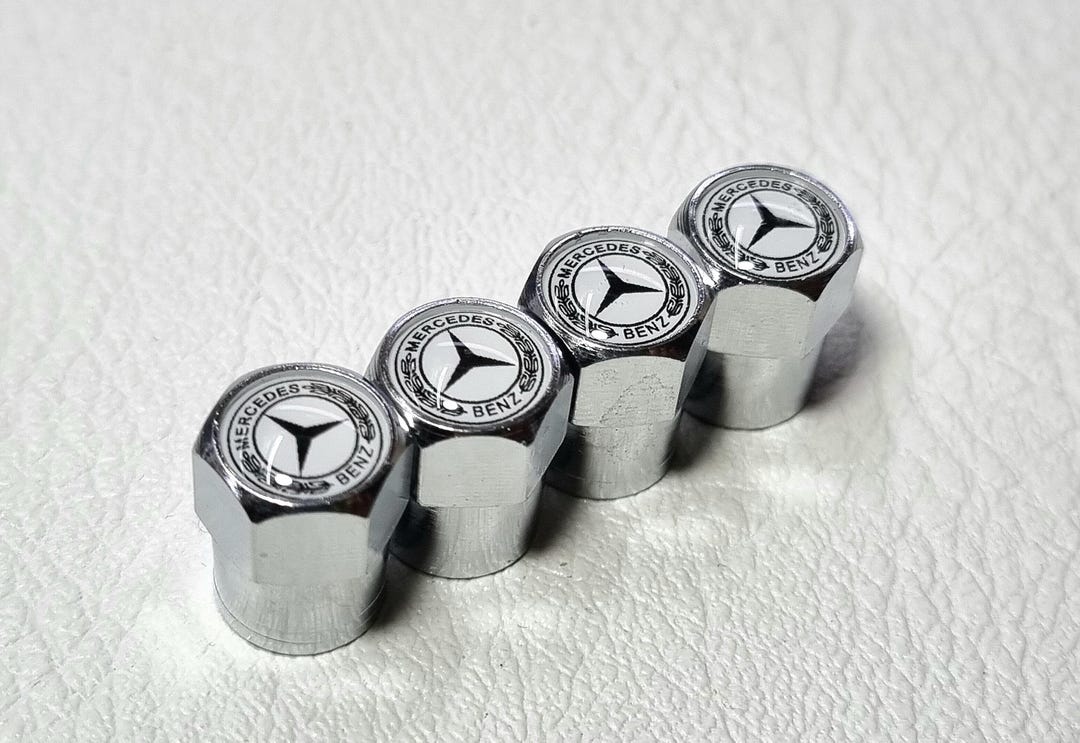 Mercedes Tire Valve Caps 4pcs With Logo Stem Air Cap Car Accessories - Etsy