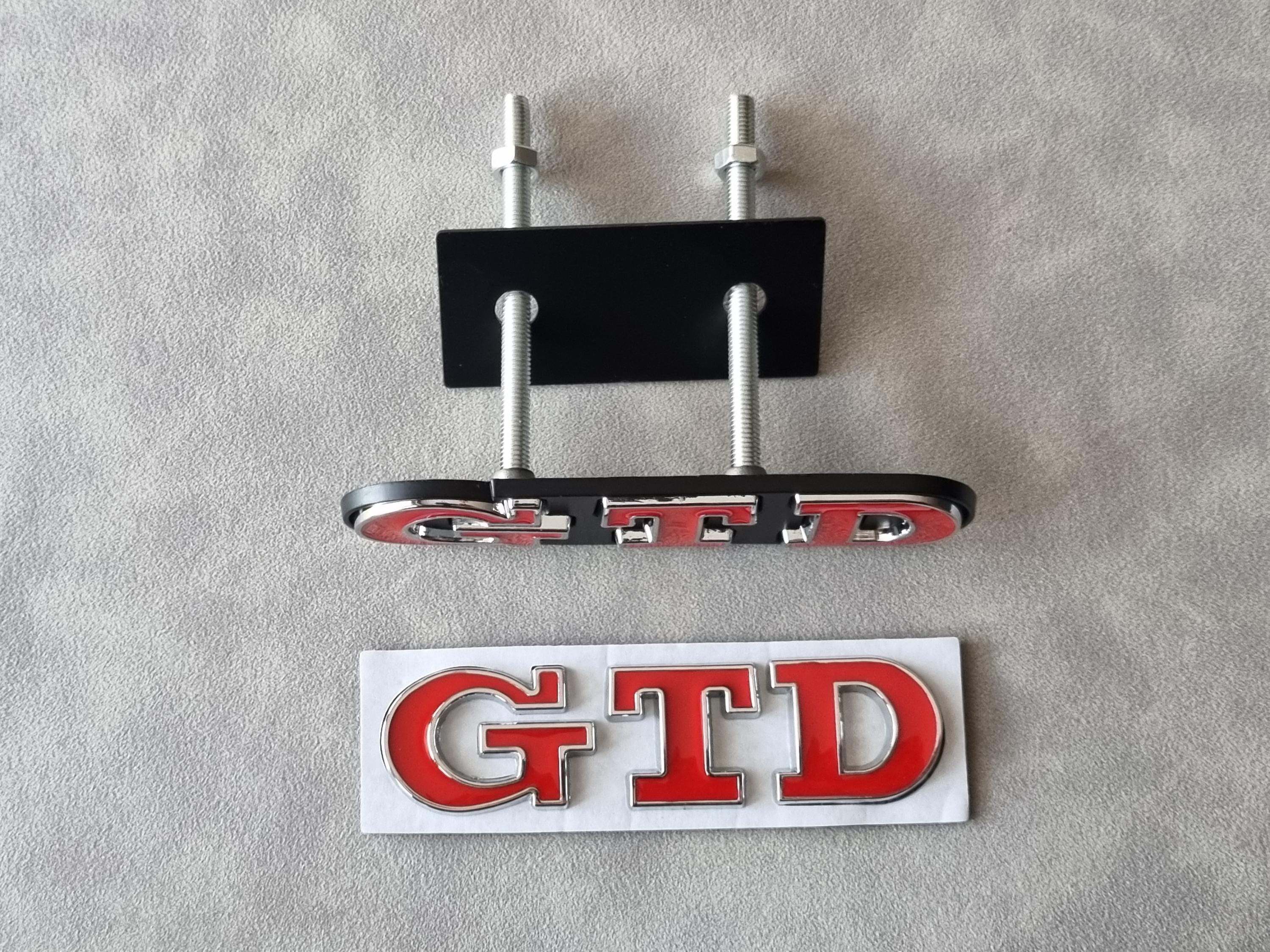 GTD Front Grille Badge Logo + GTD Emblem Rear Trunk Talgate Sticker ...