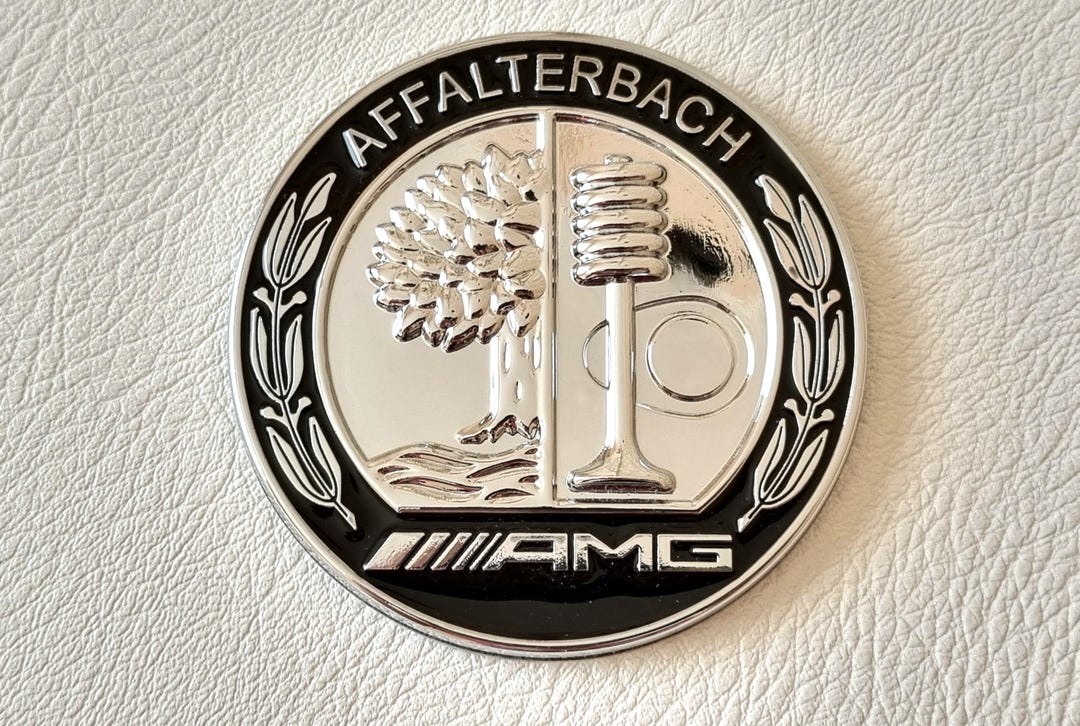 Amg Affalterbach Logo Badge 6.5cm Emblem Silver Sticker Car Accessories ...