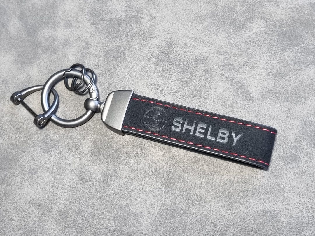 Shelby Keychain Leather Keyring Logo Mustang Gt500 Cobra Gift for Men ...