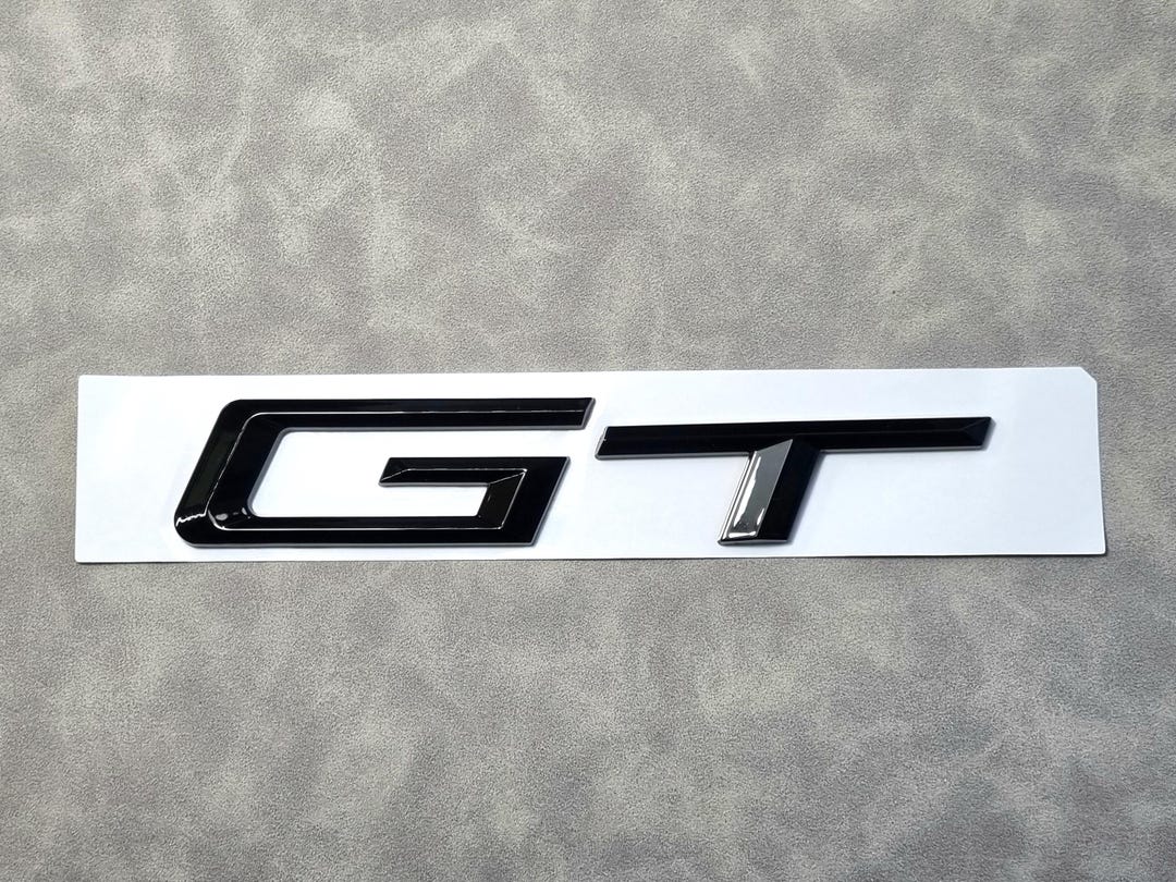Gt Emblem Letters Black Rear Trunk Gran Turismo Badge Lettering Logo ...